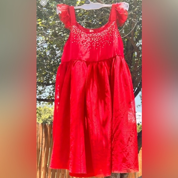 Cat & Jack | Dresses | Girls Flutter Sleeve Satin Tulle Dress Cat Jack ...